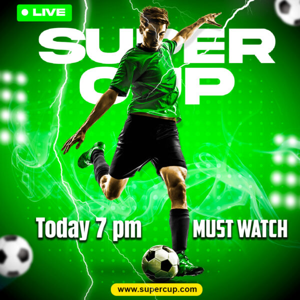 Football Match Day Poster – HD Sports Design Editable Template